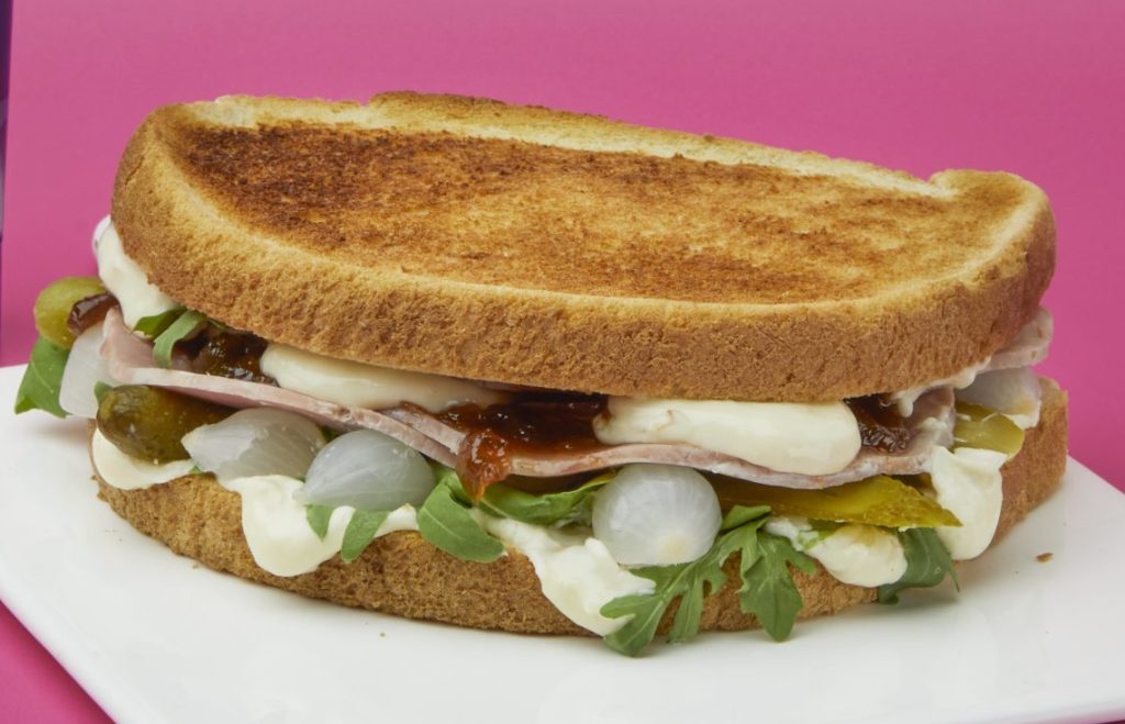 Jam-Packed Festive Full Cheese & Ham Ploughman’s Squeeze Toastie | Primula
